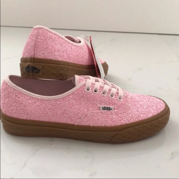 Vans | Shoes | Vans Authentic Icecream Pink Glitter Sneaker Shoes ...